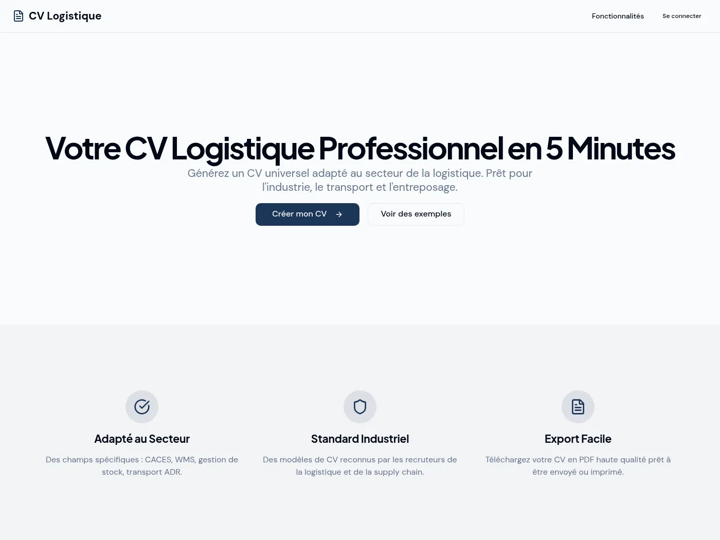 CV Logistique Universel
