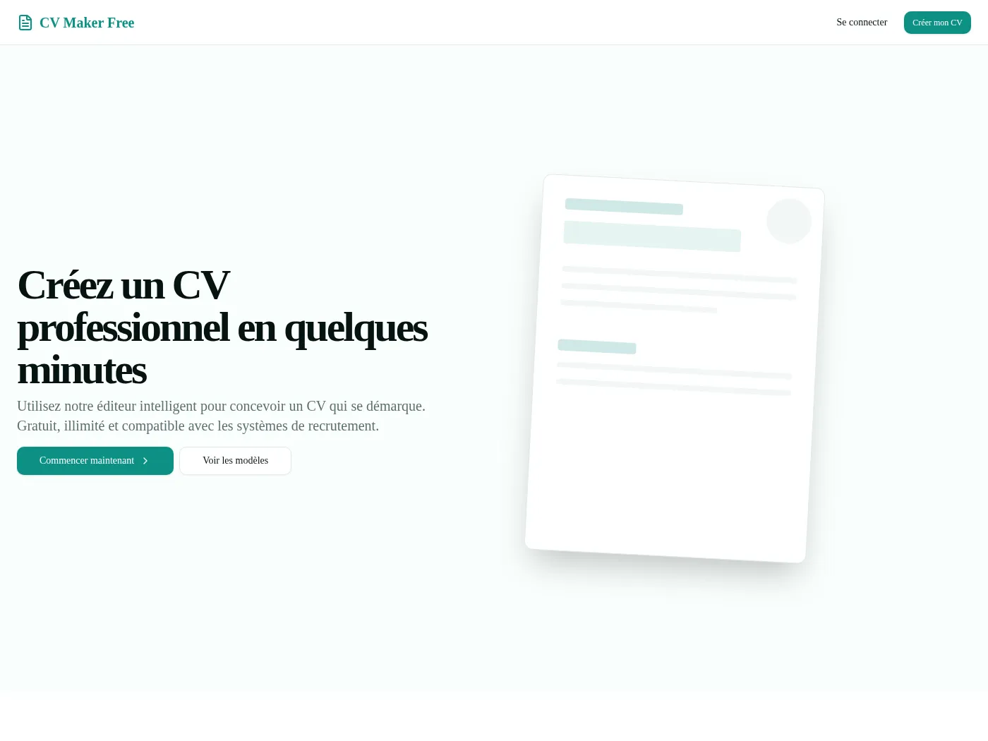 CV Maker Free