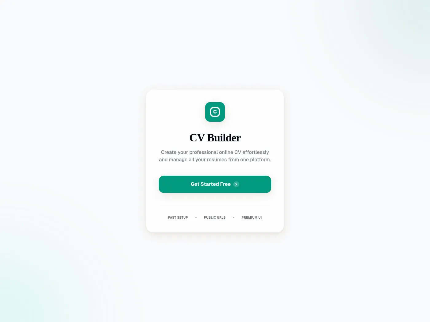 CV SaaS Builder