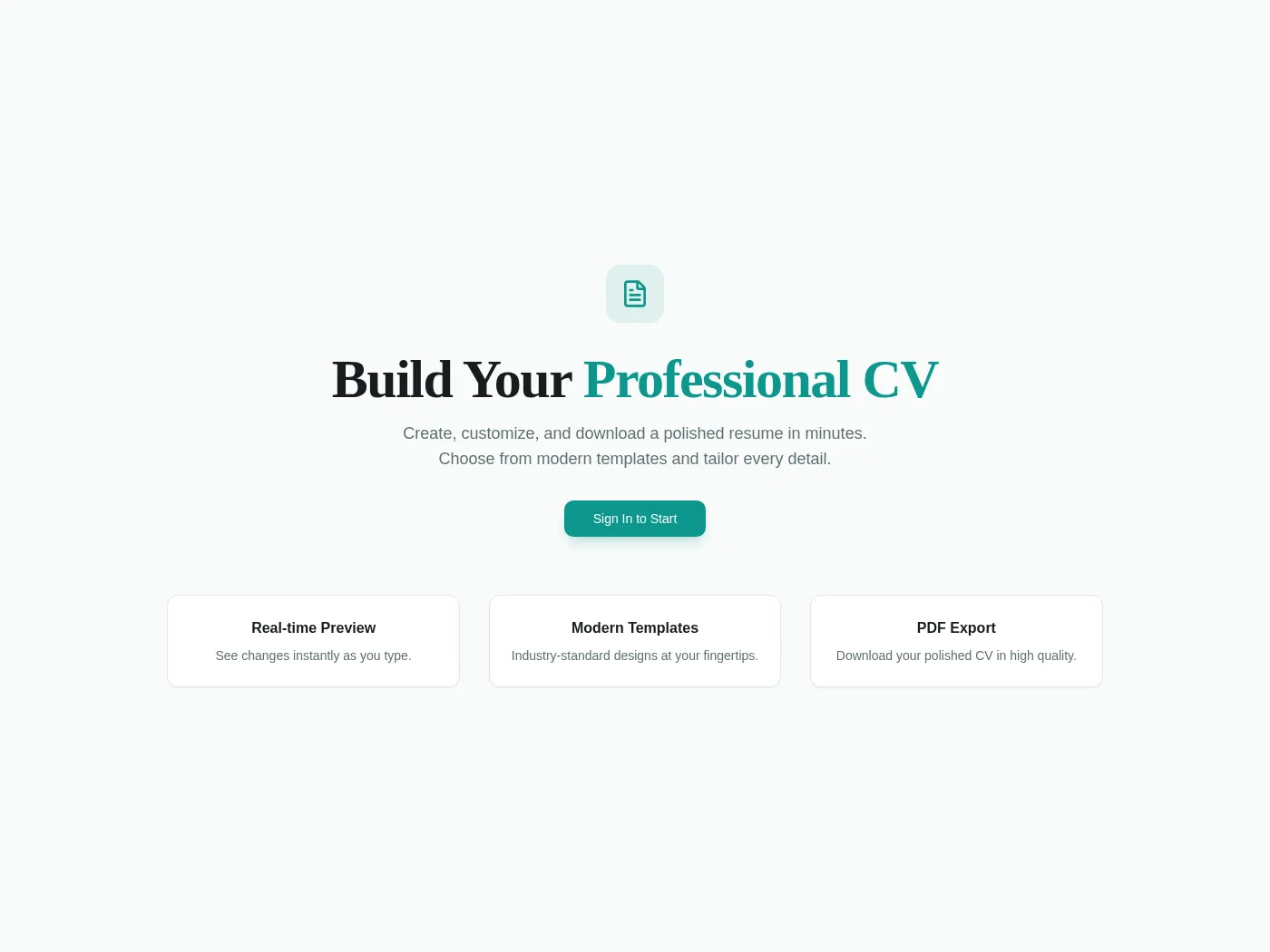 CV Template Generator