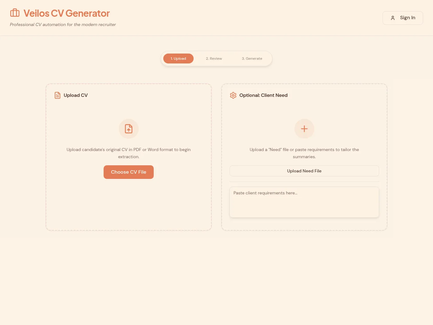 Smart CV Template Filler