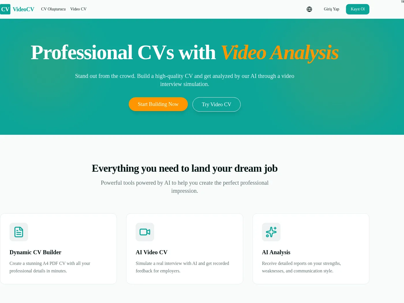 CV Builder & Video Analysis