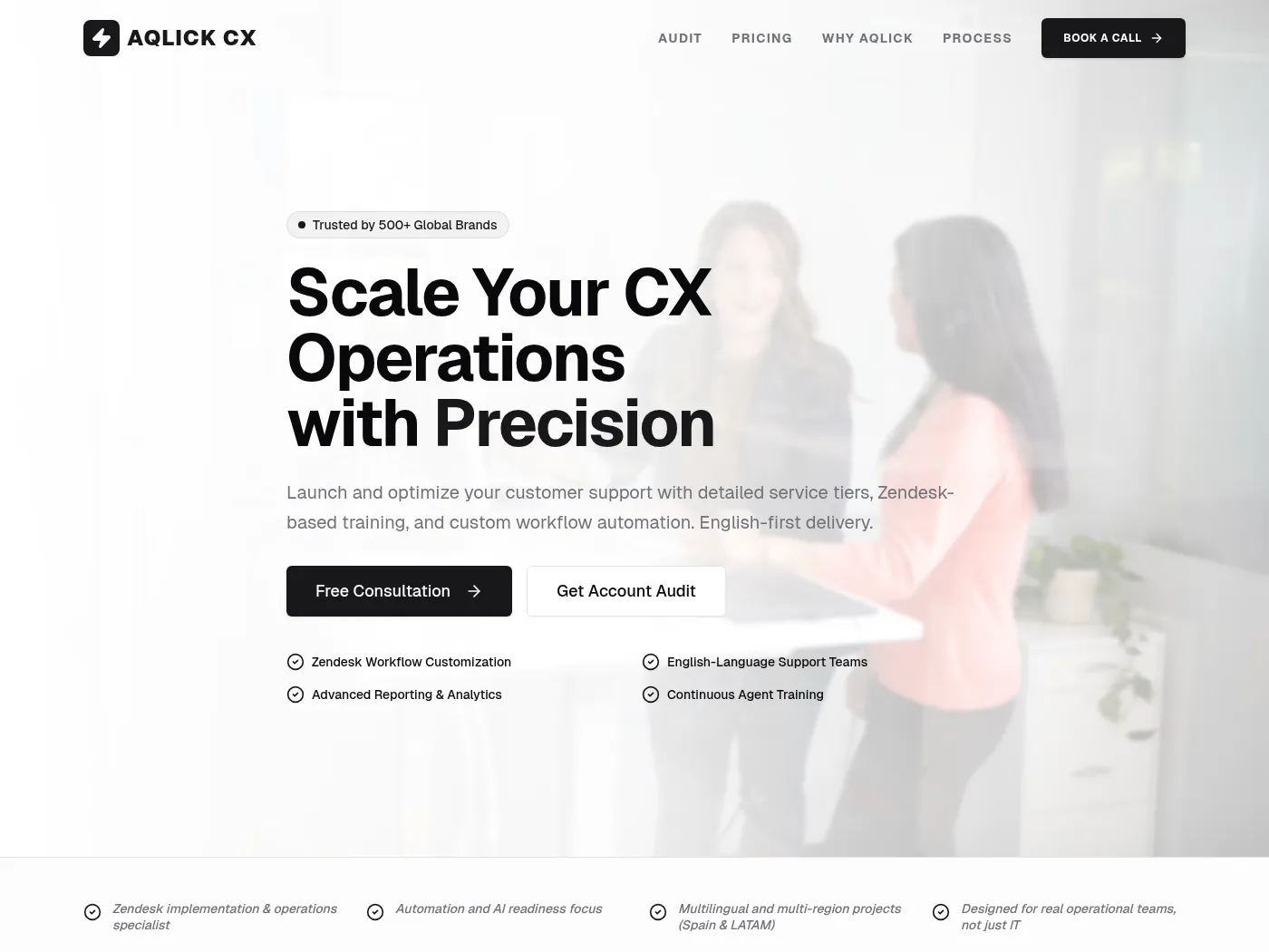 CX Services Landing Page