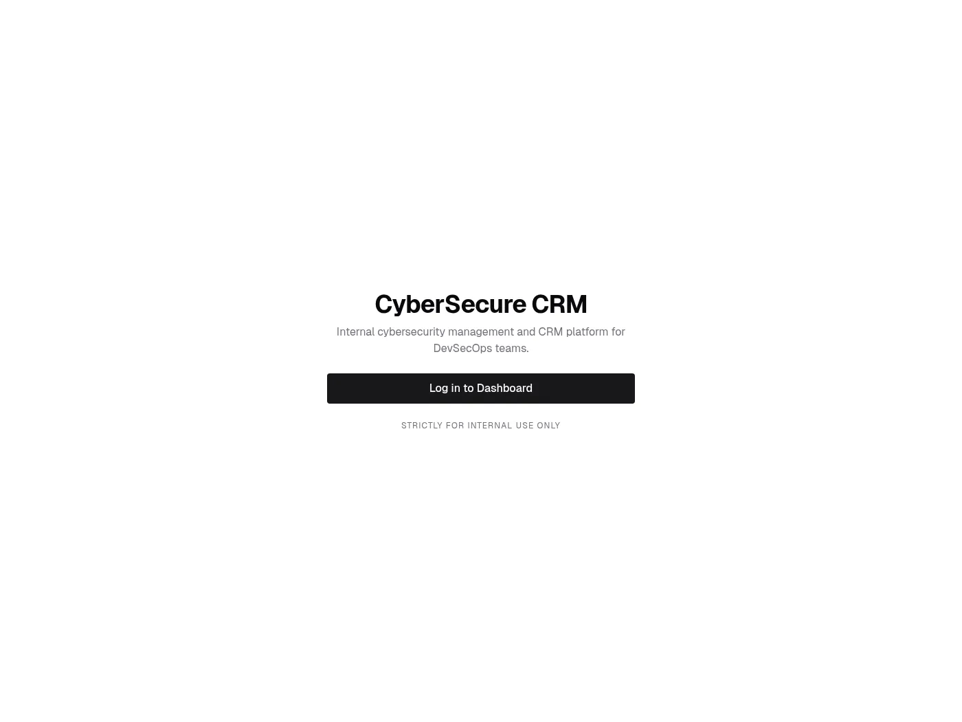 CyberSecure CRM System