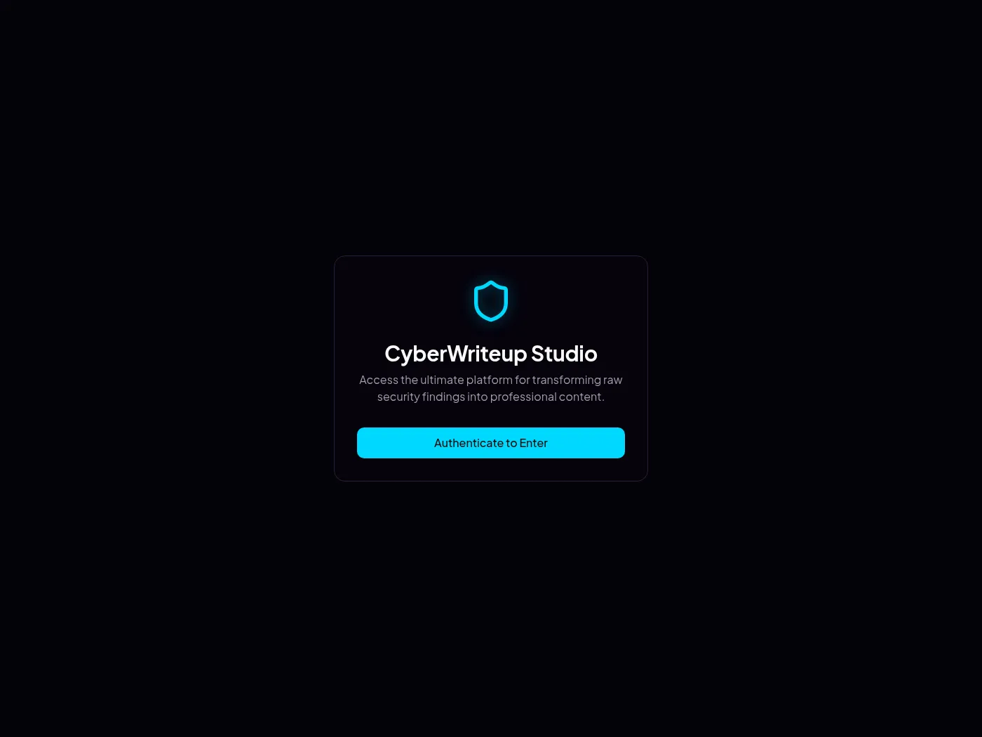 CyberWriteup Studio