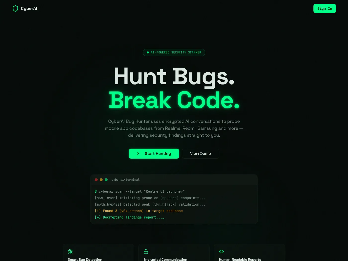 CyberAI Bug Hunter