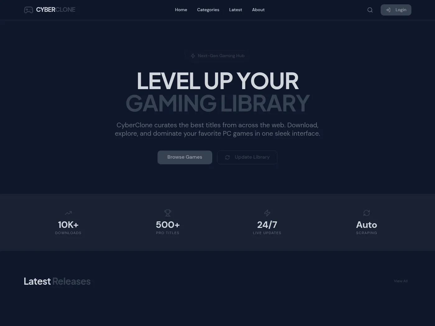 CyberClone Gaming Hub