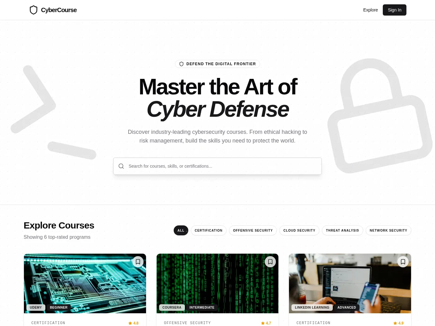 CyberCourse Finder
