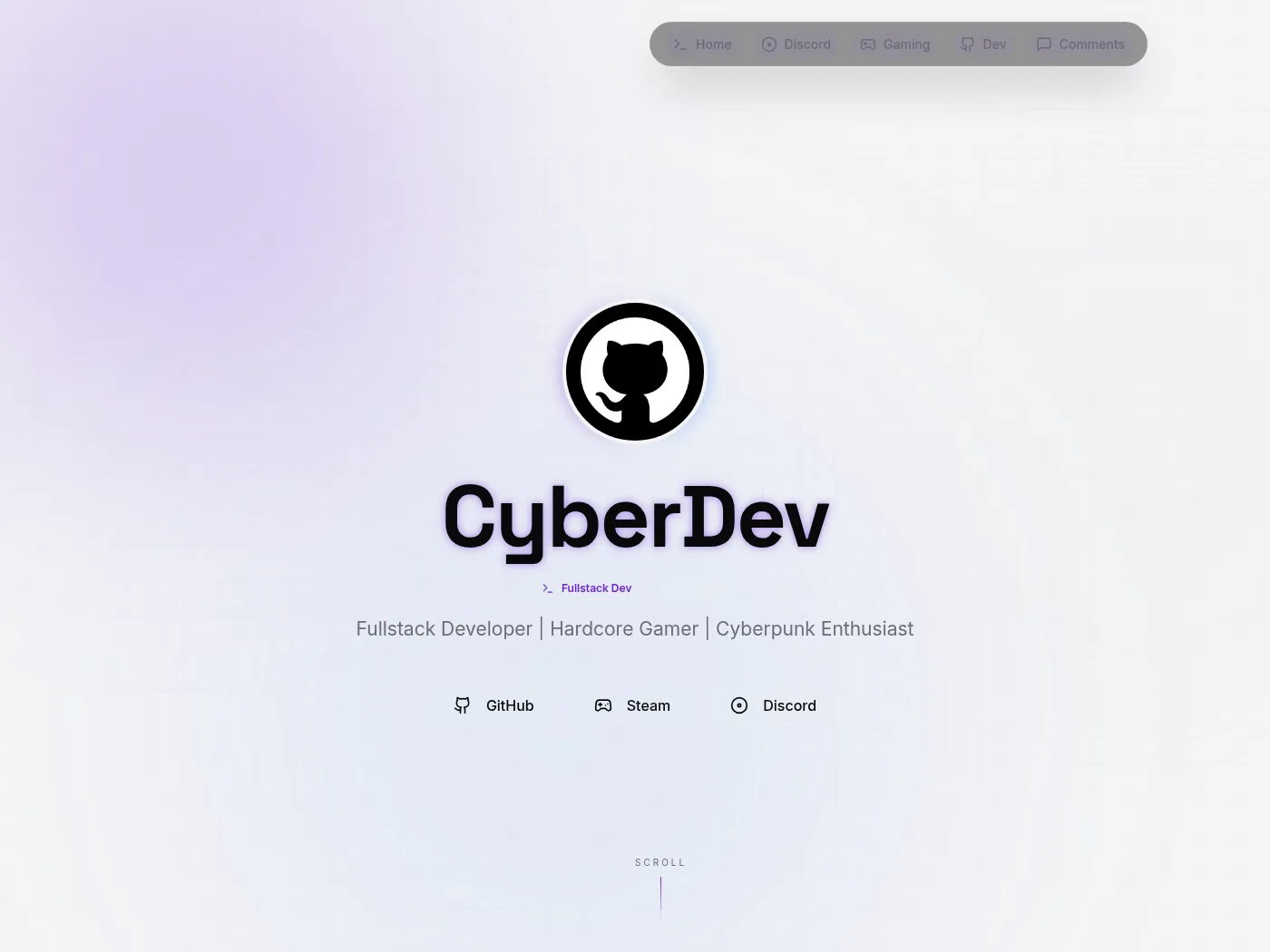 CyberDev Gamer Portfolio