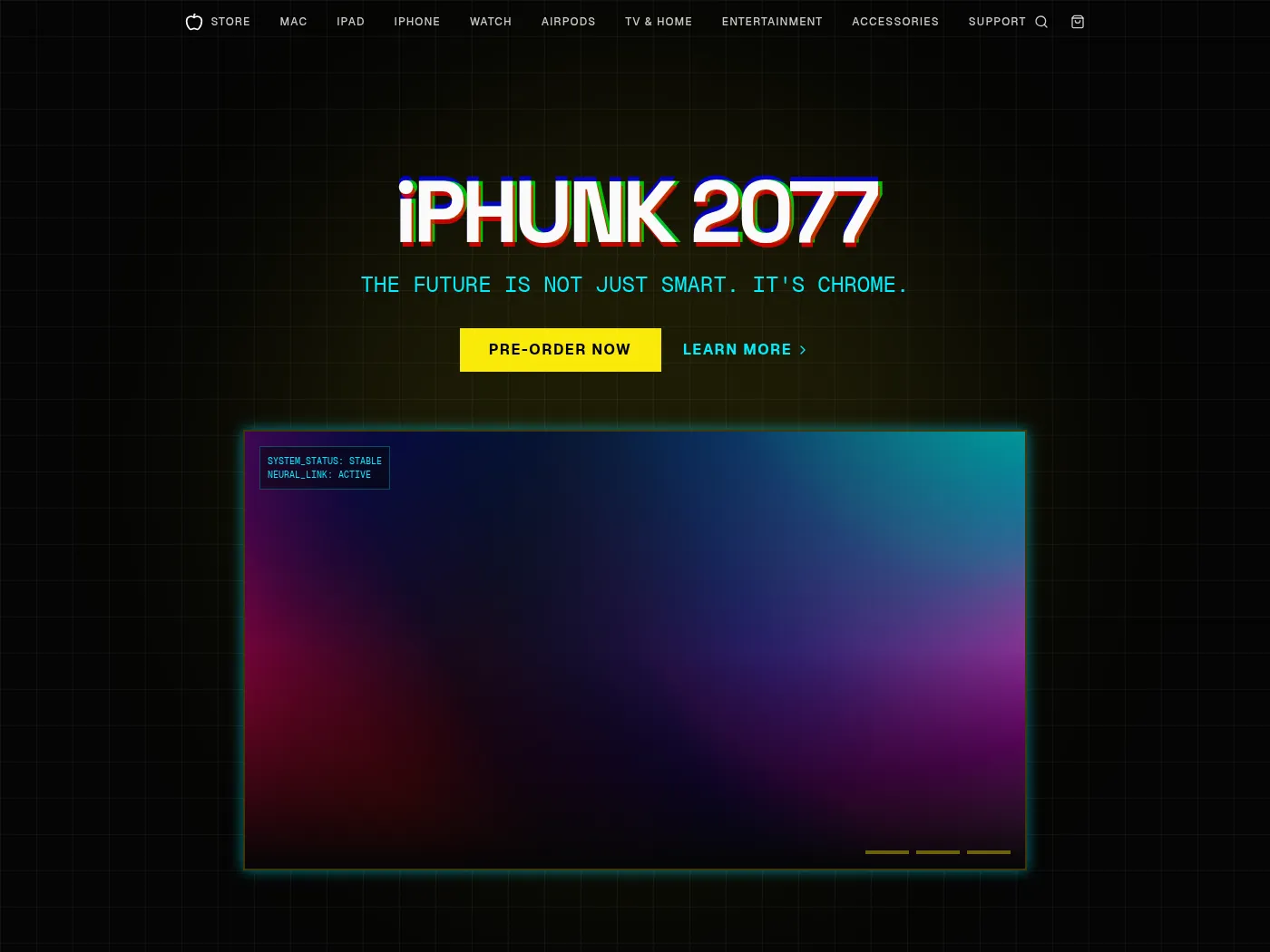 CyberPhunk Apple Landing