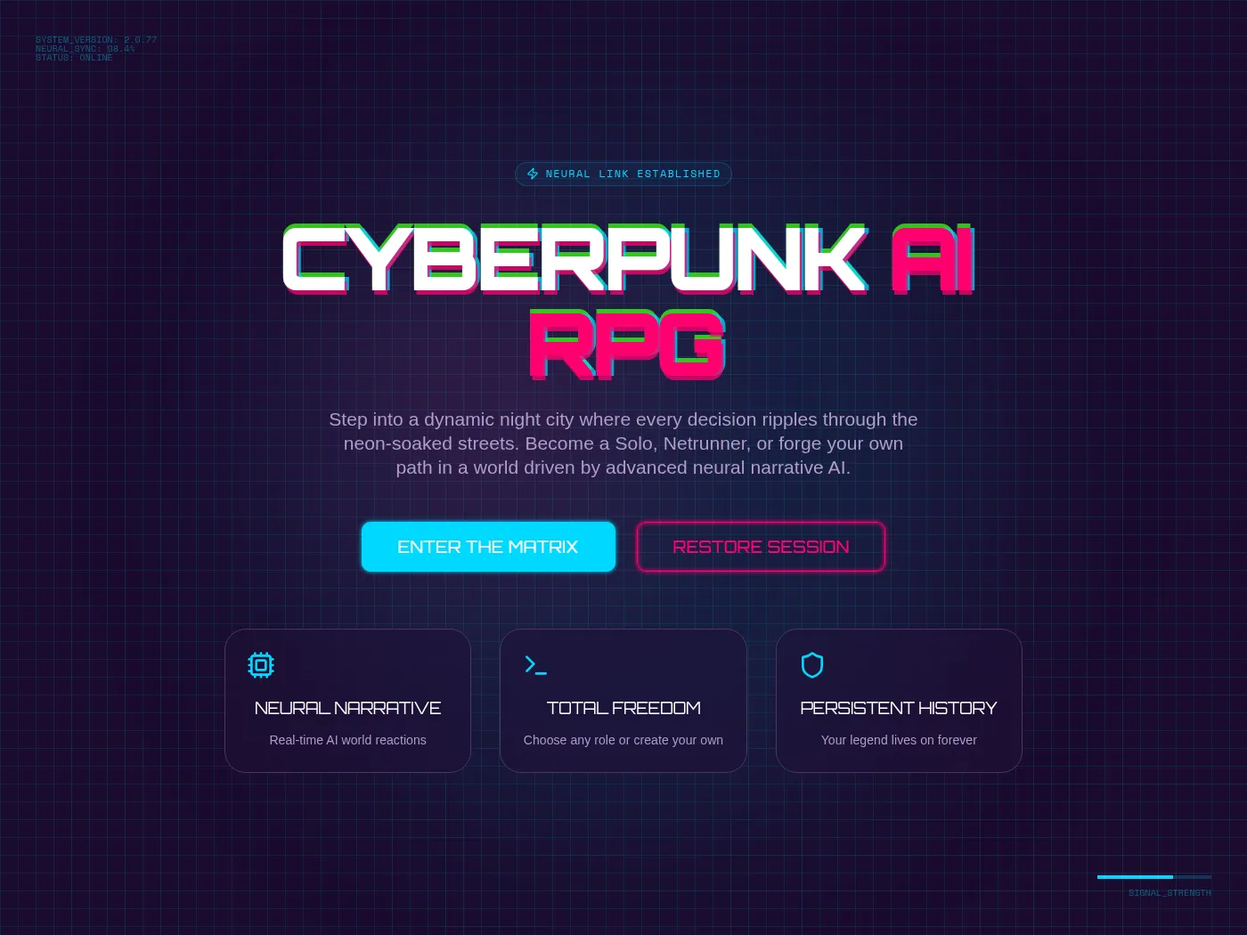 Cyberpunk AI RPG