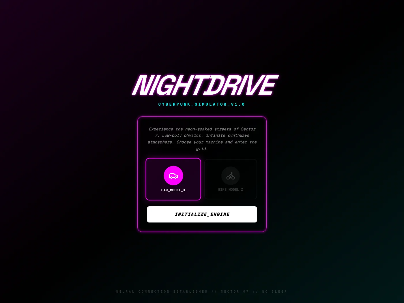 Retro Cyberpunk Simulator