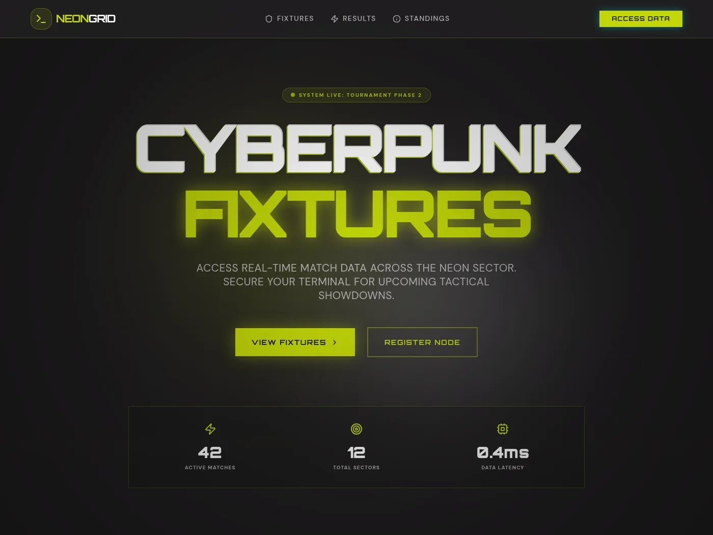 Cyberpunk Match Fixtures