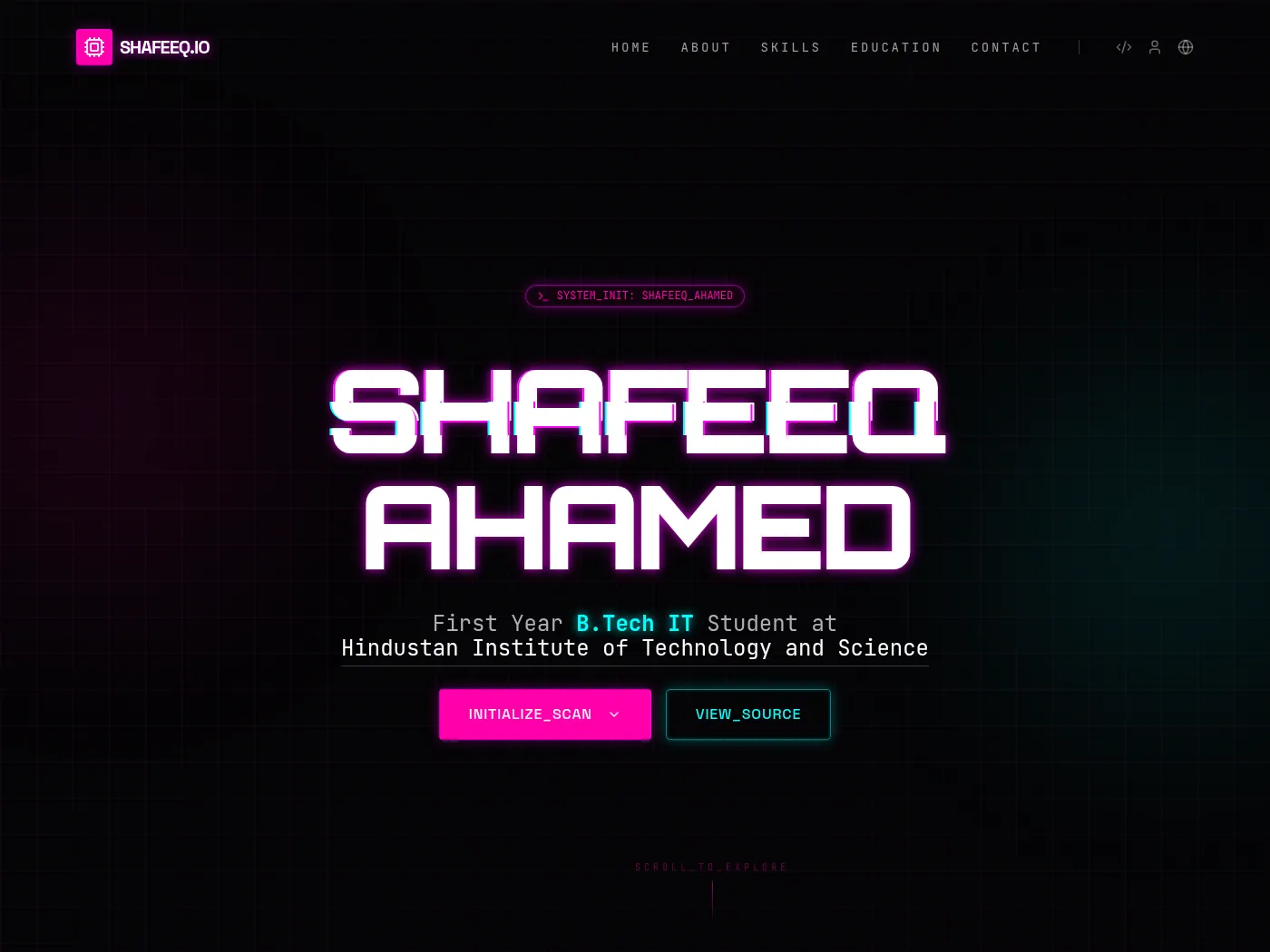 Neon Cyberpunk Portfolio