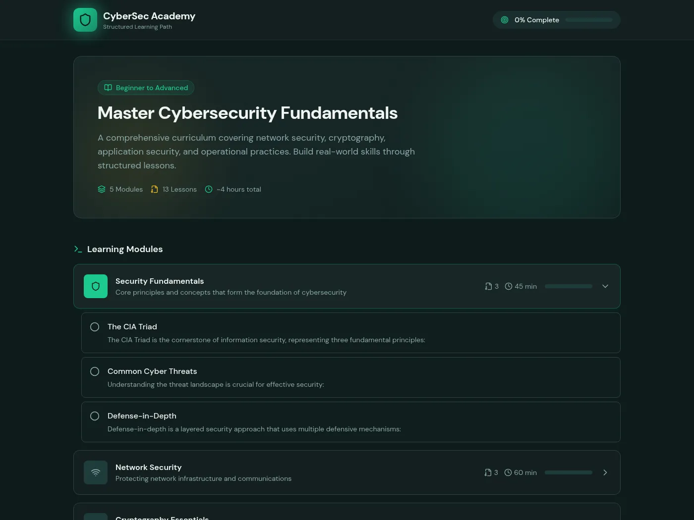 CyberSec Lesson Builder