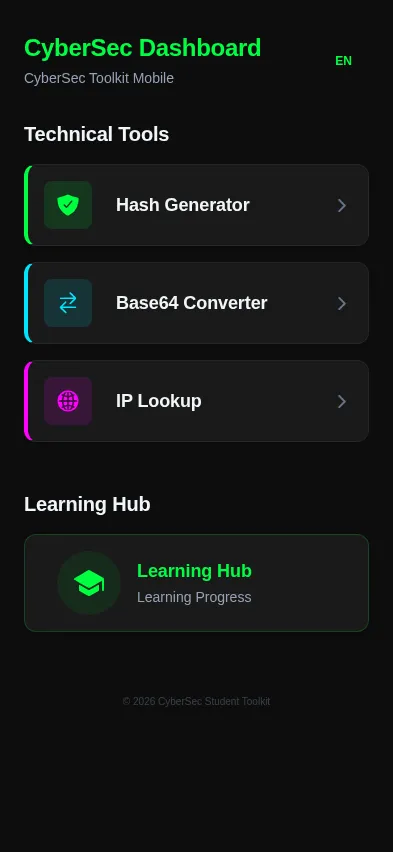 CyberSec Toolkit Mobile