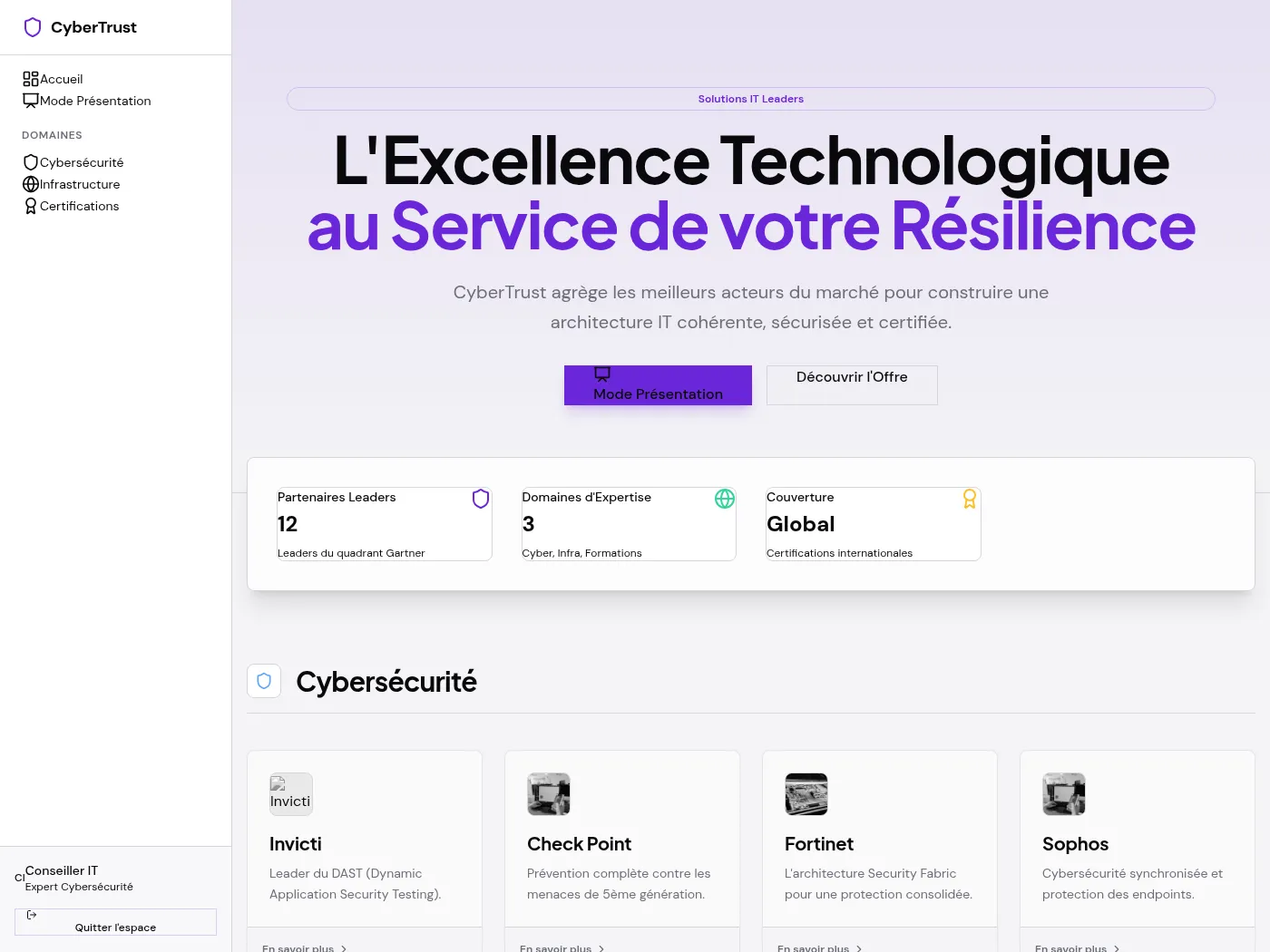 CyberTrust Présentation Pro