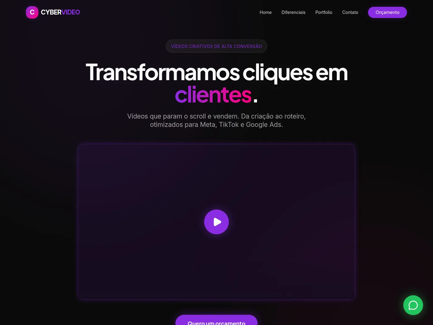CyberVideo Agency Landing