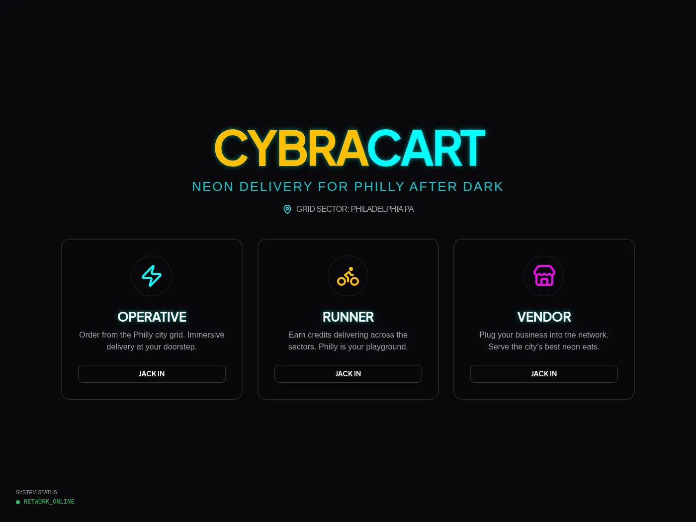 CybraCart Neon Delivery