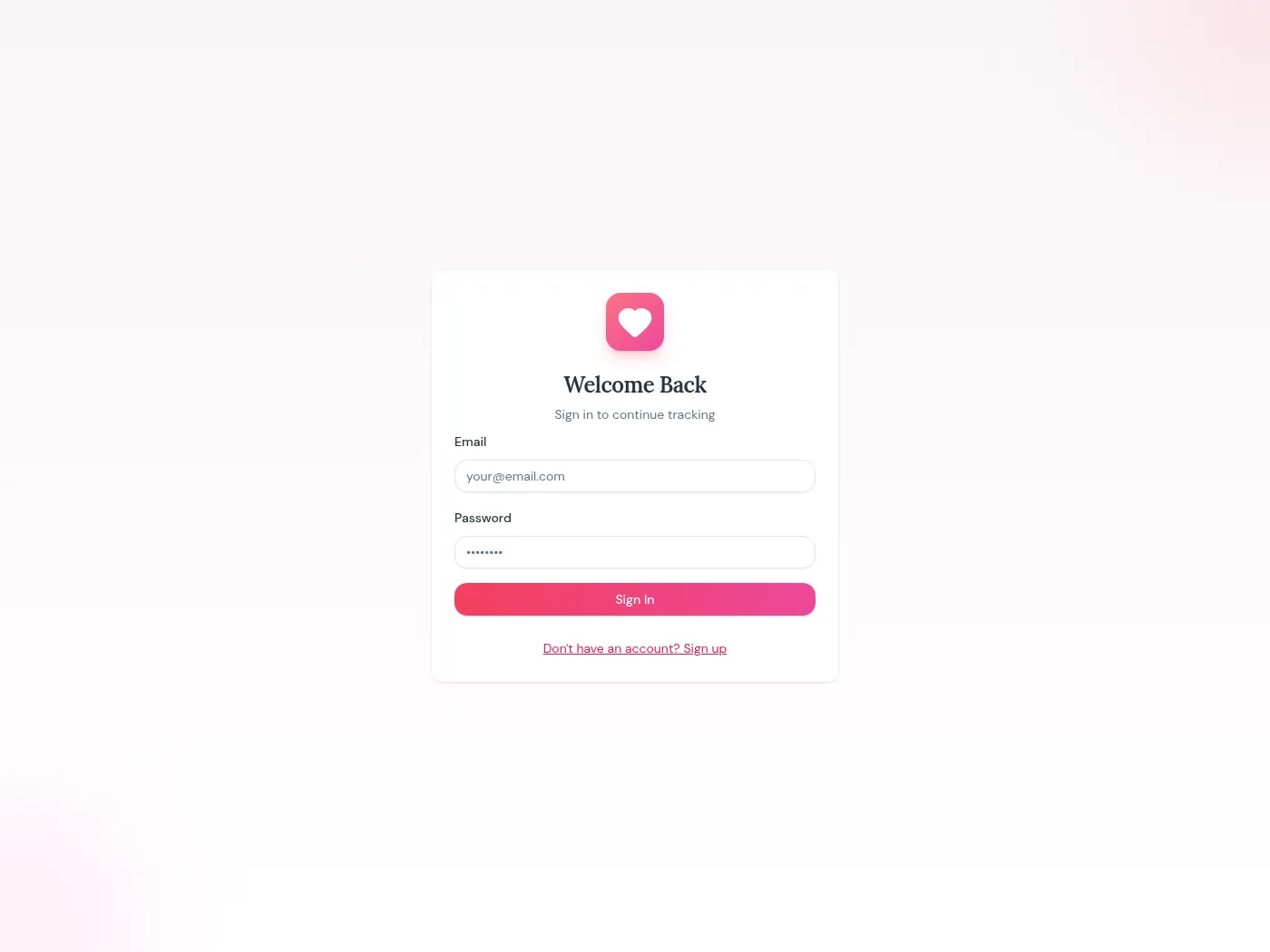 CycleTrack Web App