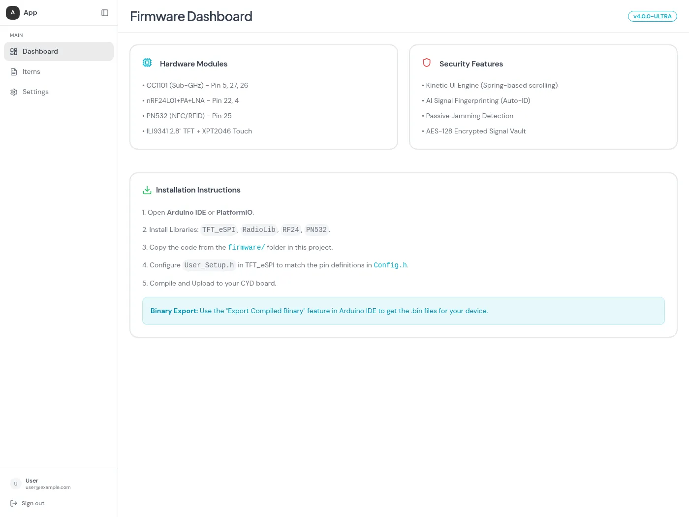 CYD 2432S028R UI Firmware