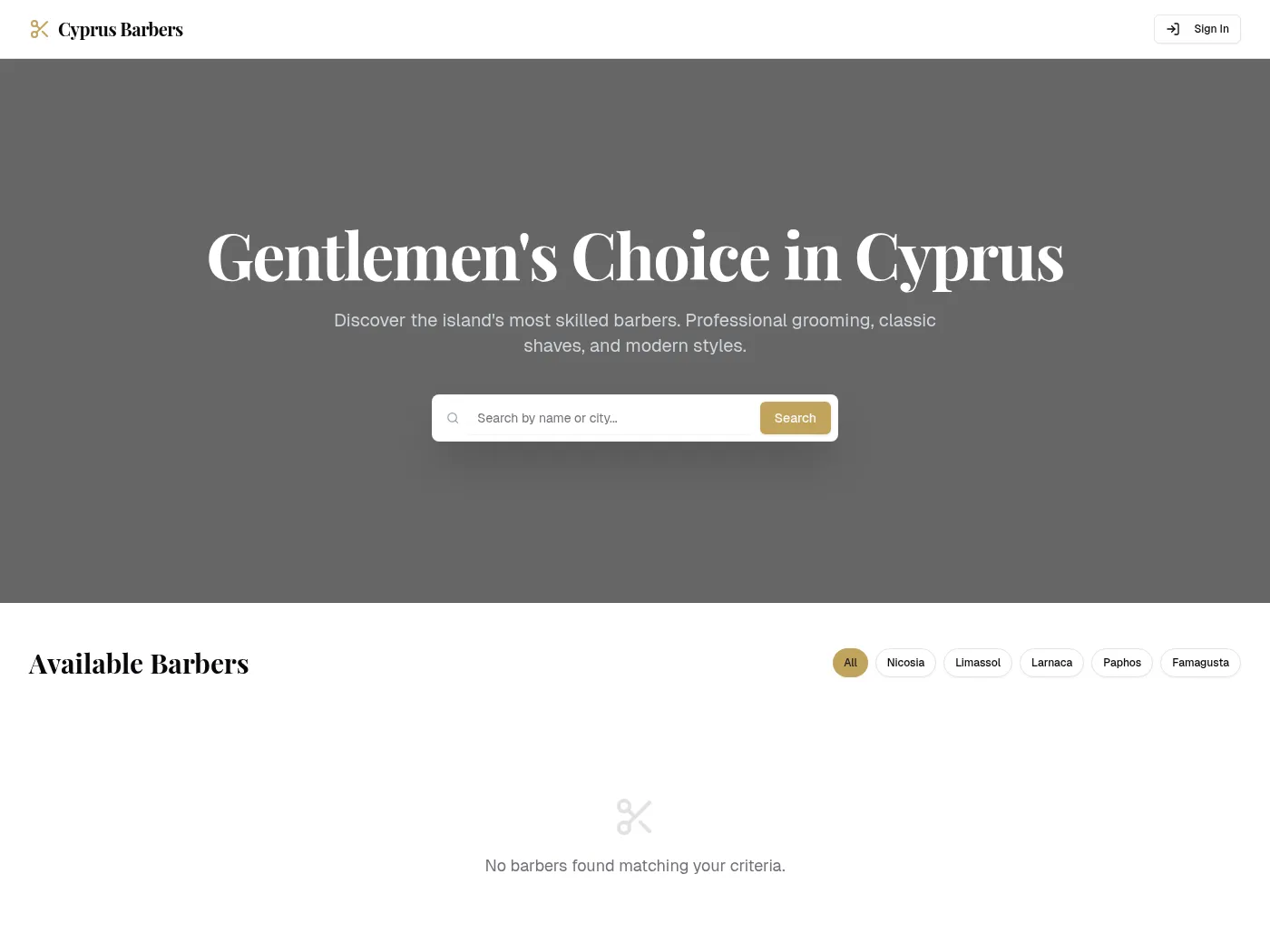 Cyprus Barbers Directory