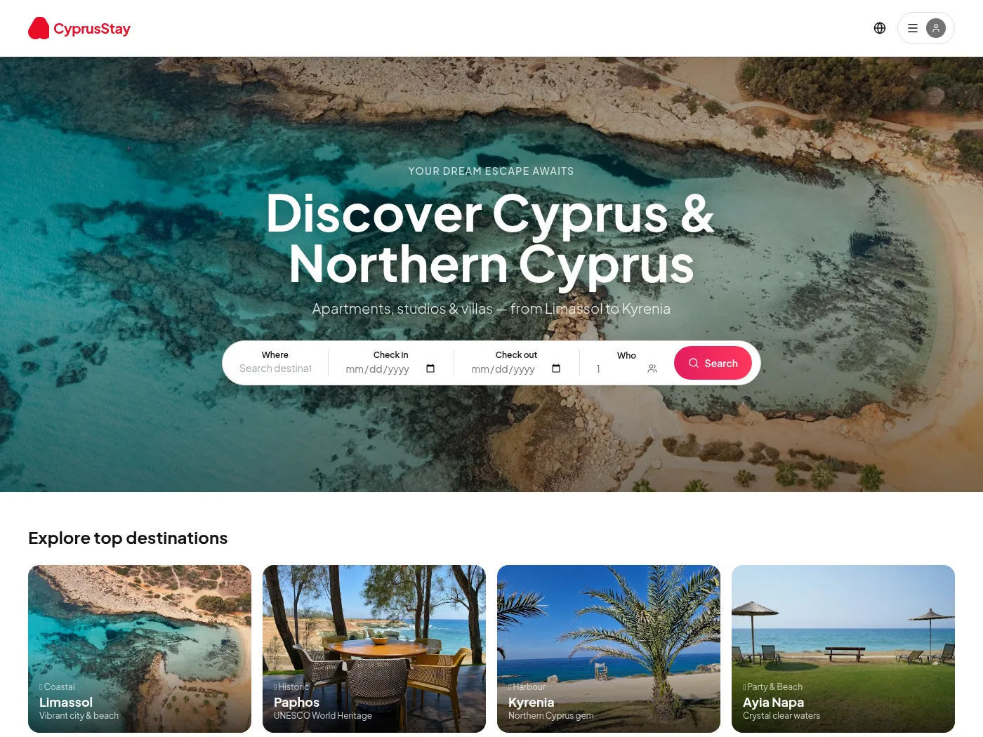 Cyprus Stay Finder