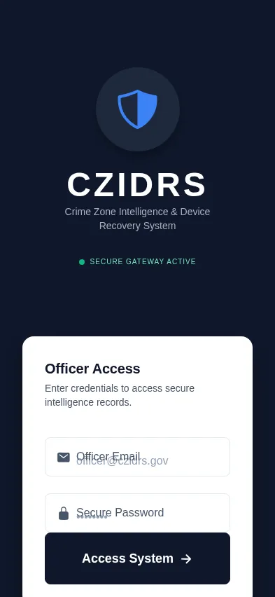Crime Zone Intelligence Suite