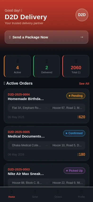 D2D Delivery App