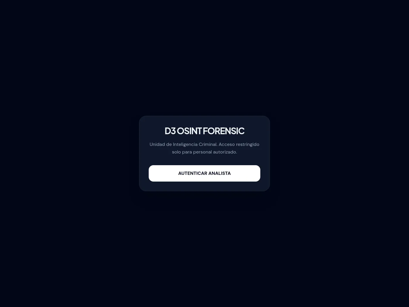 D3 OSINT Forensic System