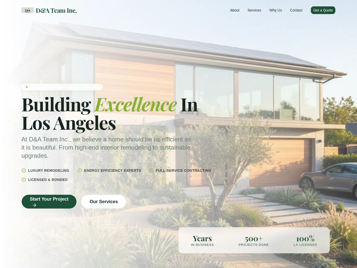 D&A Team Web Showcase