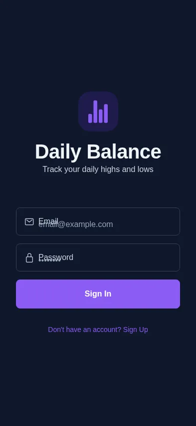 Daily Balance Tracker