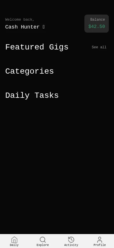 Daily Cash Finder