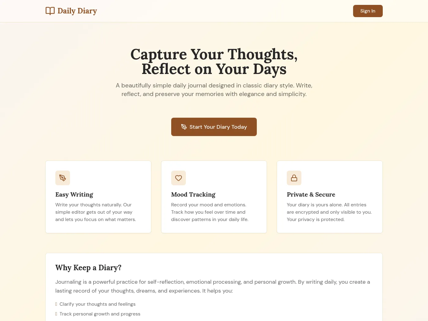 Daily Diary Journal