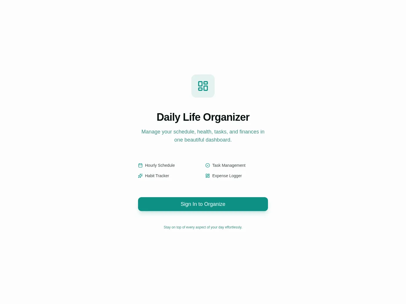 Daily Life Organizer