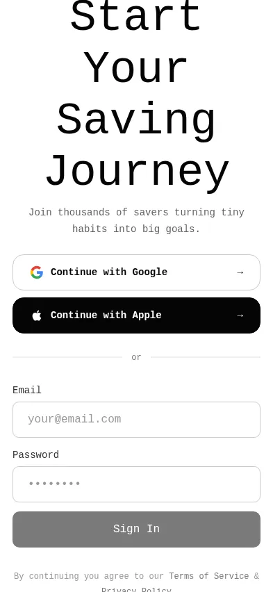 Daily Saver App