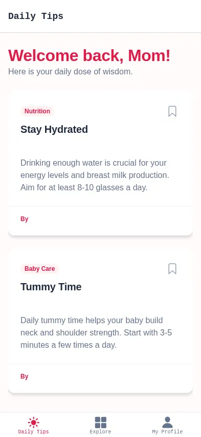 Daily Tips for Moms