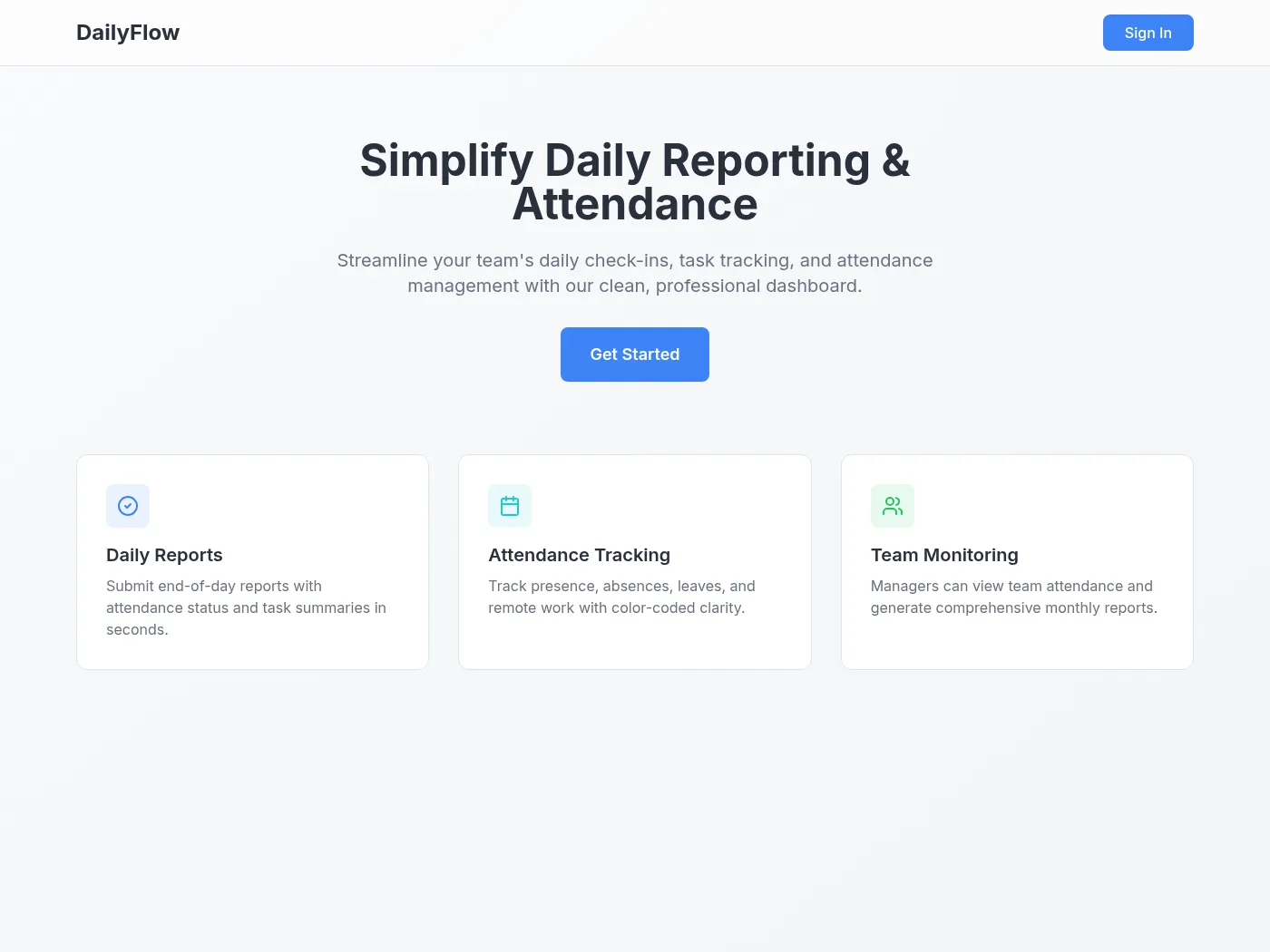 DailyFlow HR Dashboard