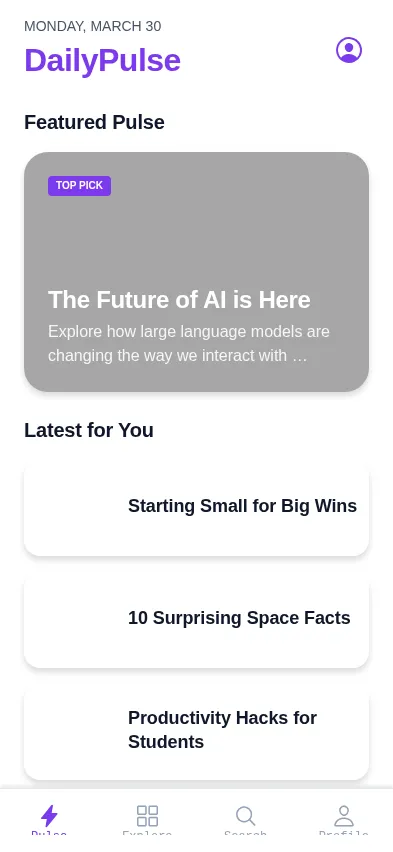 DailyPulse Mobile App