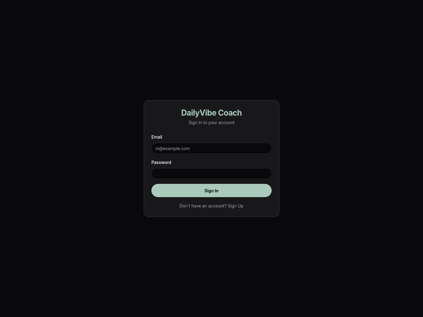 DailyVibe Coach
