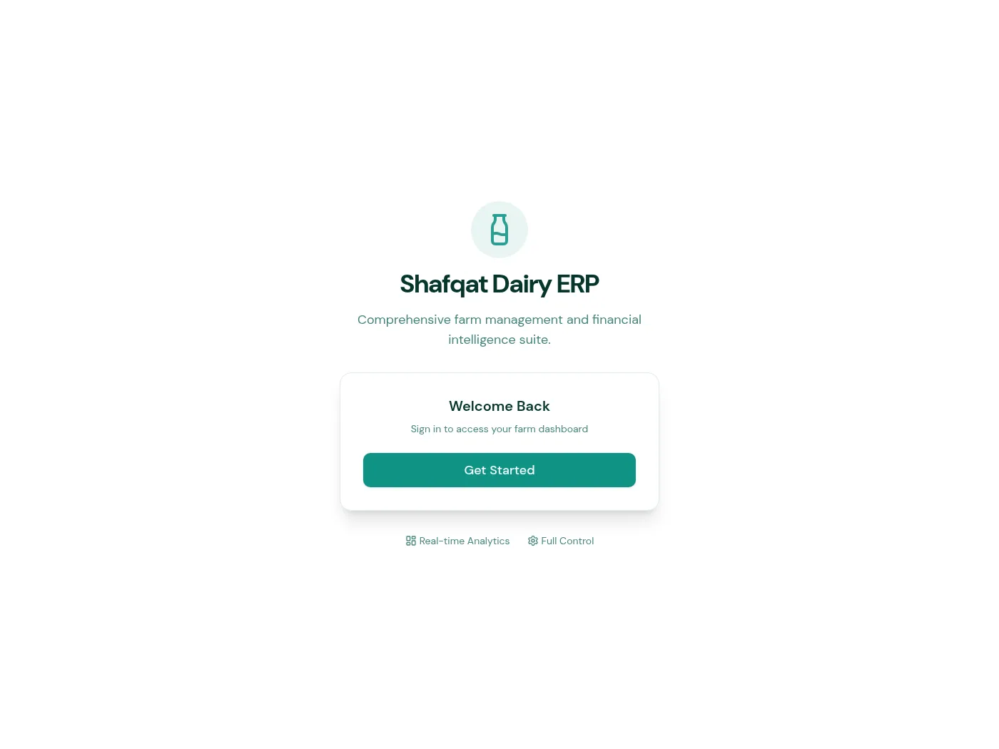 Shafqat Dairy ERP Suite