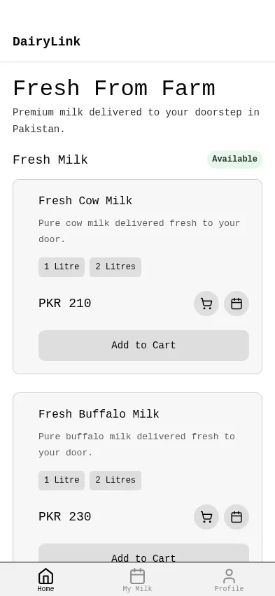 DairyLink Delivery App