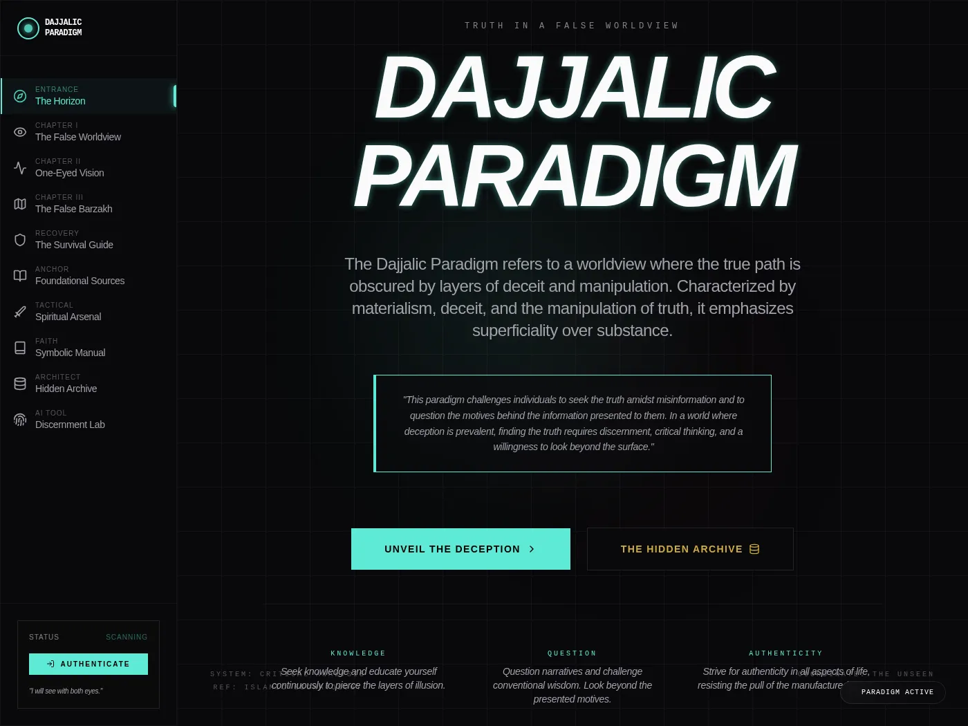 Dajjalic Paradigm Explorer