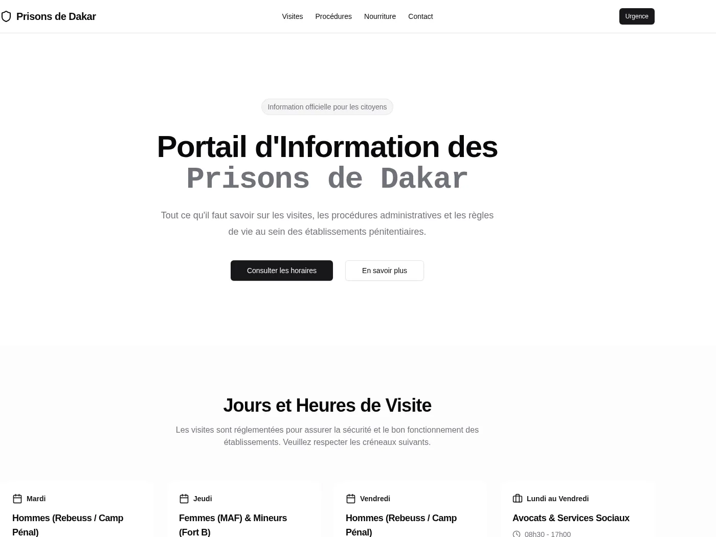 Dakar Prison Info Site