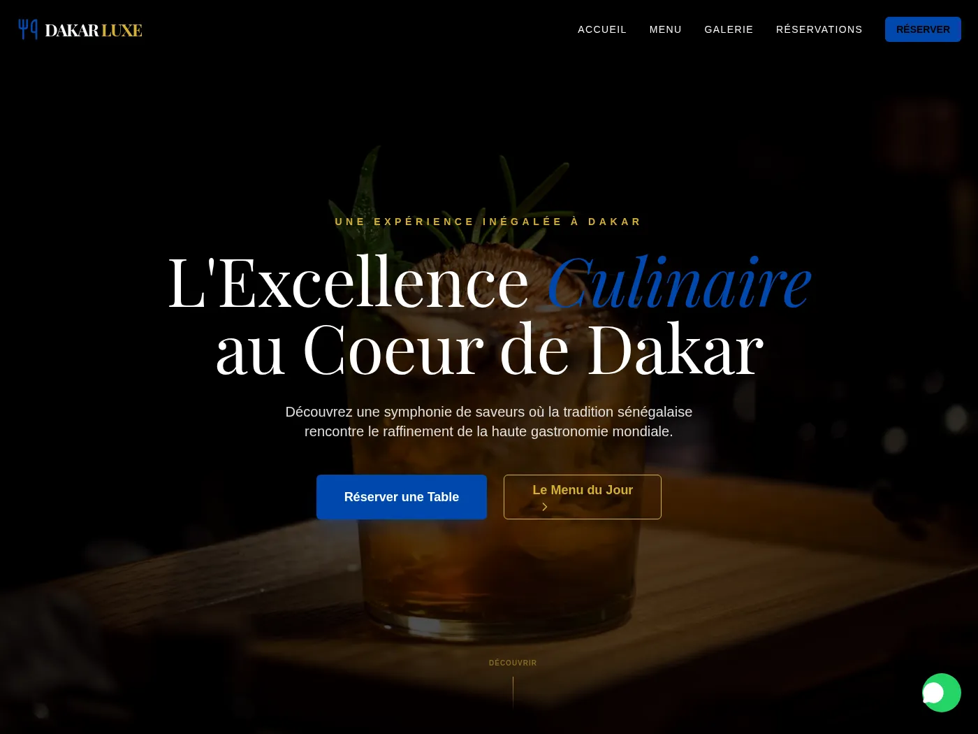 Dakar Luxe Dining Site