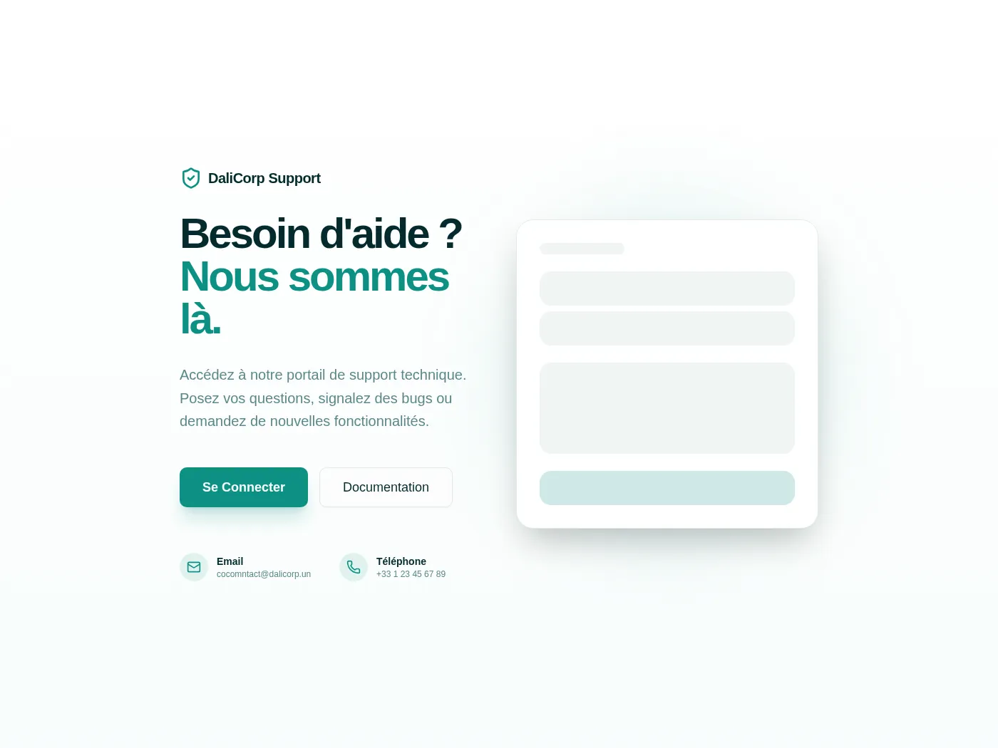 DaliCorp Contact Support