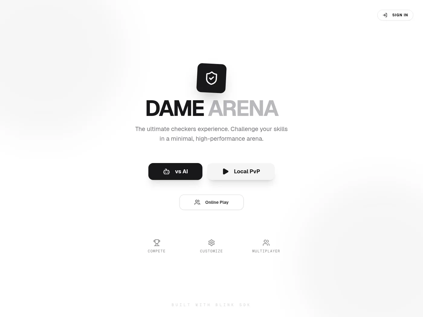 Dame Game Arena