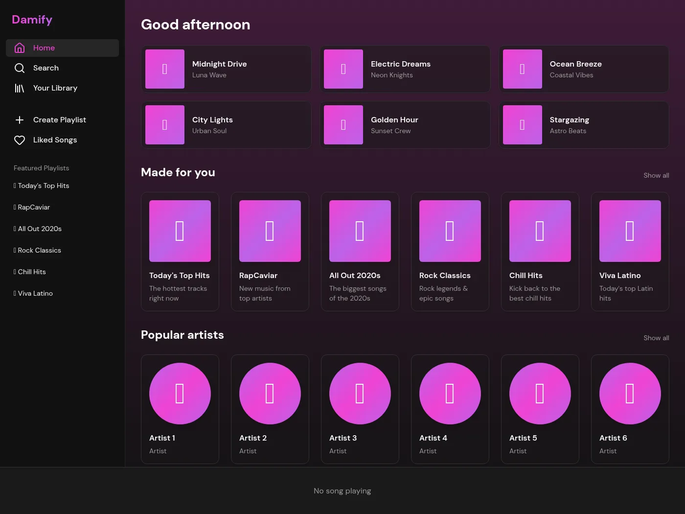 Damify Music Web