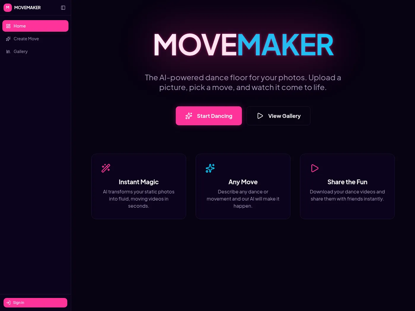 Dance Prompt App