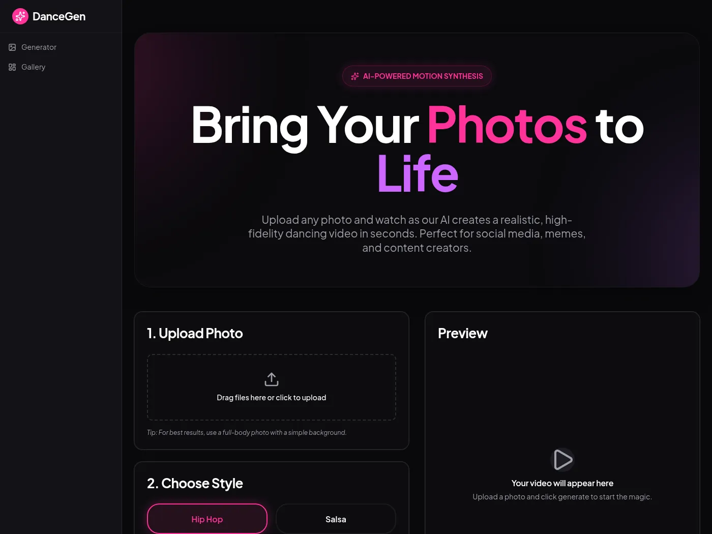 Dance Video Generator